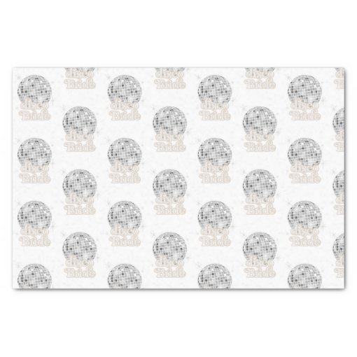 Disco Bride Retro Disco Ball Bridal Shower Tissue Paper | Zazzle