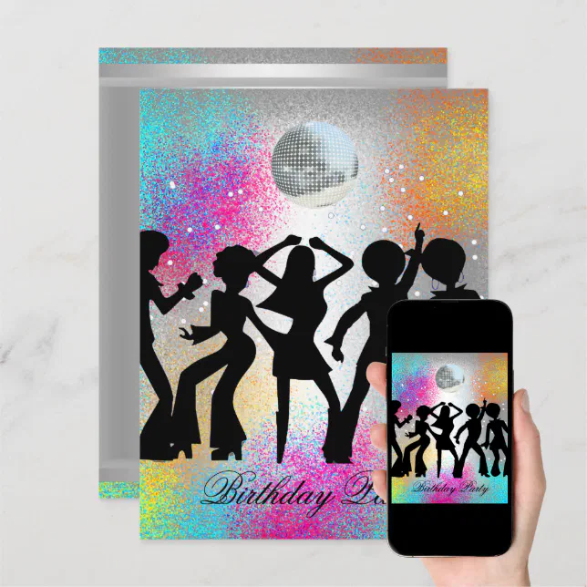 Disco Dance Birthday Party Invitation 1 | Zazzle