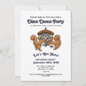 Disco Dance Squirrel Birthday Invitation | Zazzle