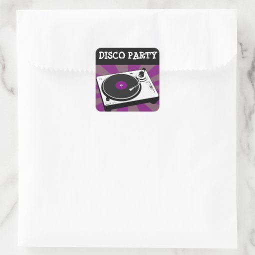 Disco Dancing 70s Themed Birthday Party Stickers | Zazzle