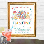 Disco Dancing Birthday Welcome Party Sign | Zazzle