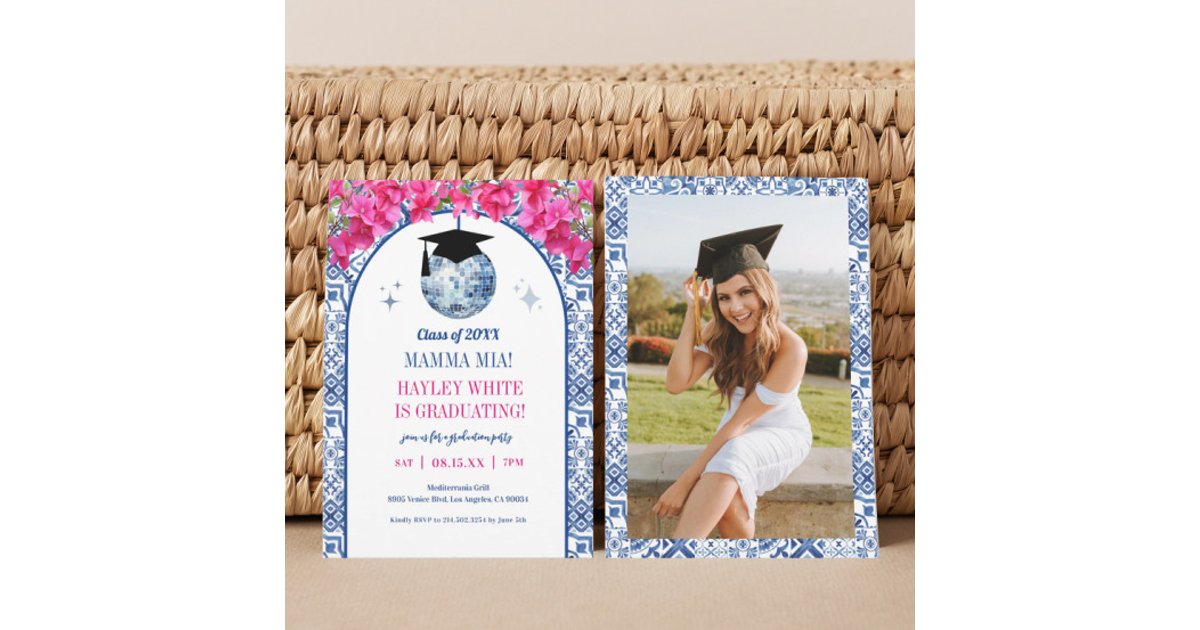 Disco Dancing Queen Graduation Party Invitation | Zazzle