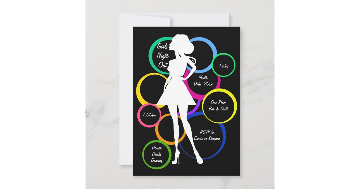 Disco Diva Girls Night Out Invitation | Zazzle