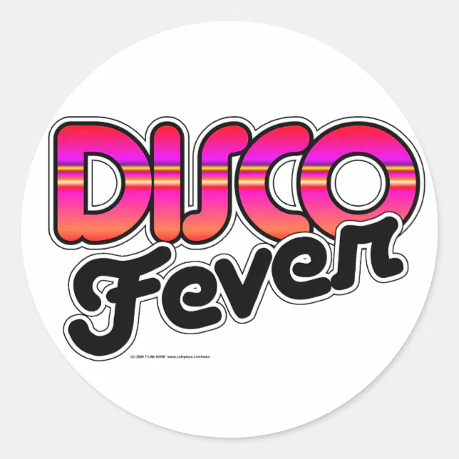 Disco Fever Classic Round Sticker | Zazzle