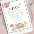Disco Garden Party Birthday Invitation | Zazzle