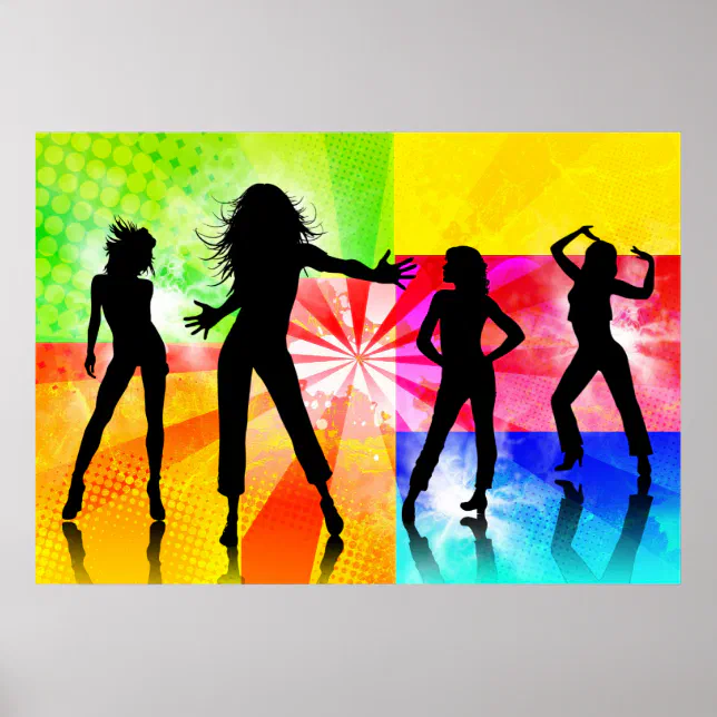 Disco Girls Poster | Zazzle