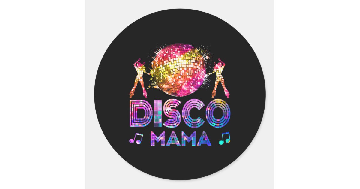 Disco Mama 70's Themed Disco Queen Vintage Seventi Classic Round ...