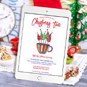 Disco Mug Christmas Tea Party Invitation | Zazzle