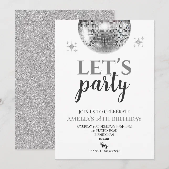 Disco Party birthday Invitation | Zazzle