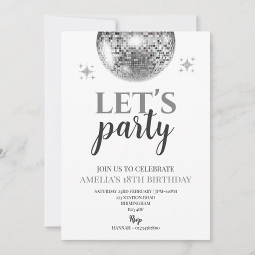 Disco Party birthday Invitation | Zazzle