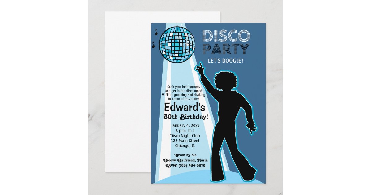 Disco Party Birthday Invitations | Zazzle
