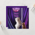 Disco Party Dog Cat Maltese Bachelorette Invitation | Zazzle