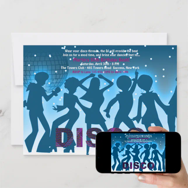 Disco Party Invitation | Zazzle