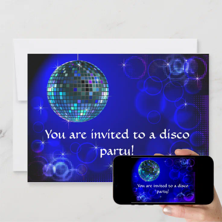 Disco party invitation | Zazzle