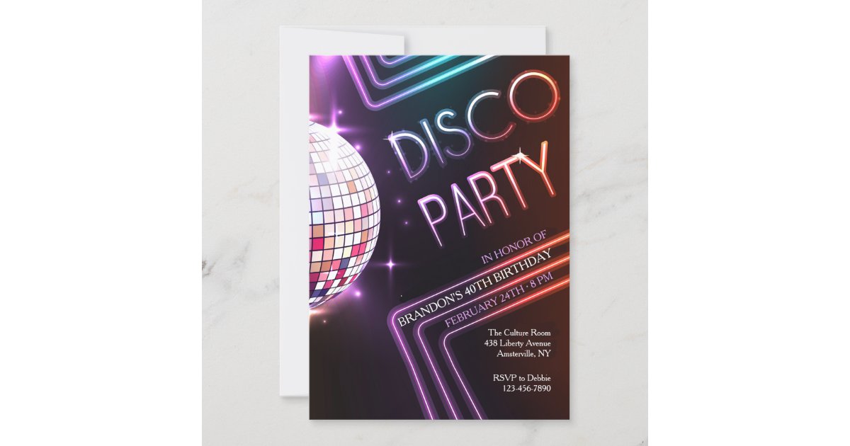 Disco Party Invitation | Zazzle