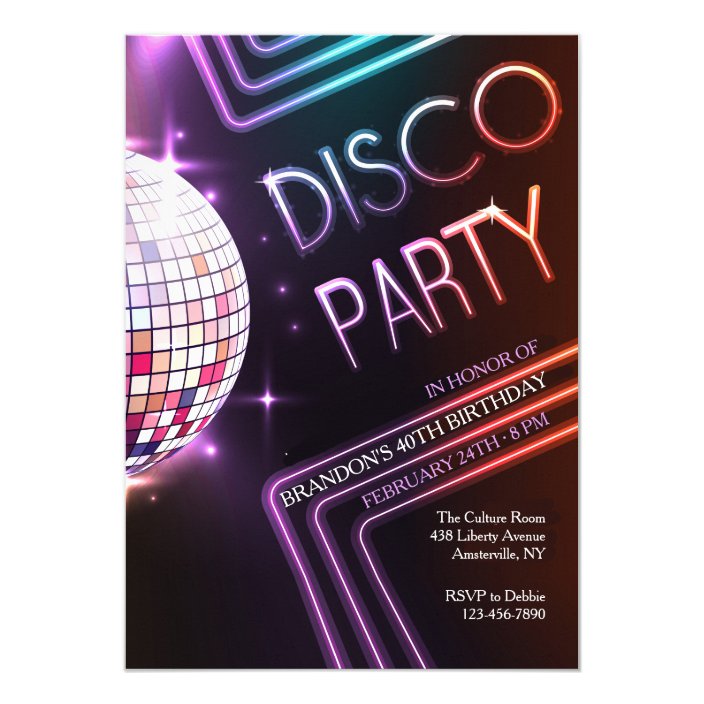 Disco Party Invitation | Zazzle.com