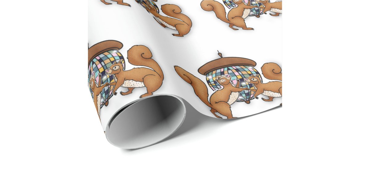 Disco Squirrels Birthday Wrapping Paper | Zazzle