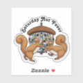 Disco Squirrels Sticker | Zazzle