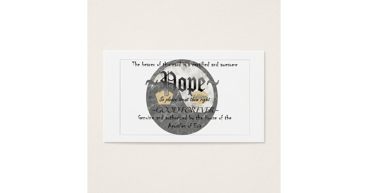 Discordian Pope Cards | Zazzle