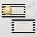 Discount Coupon Card - Black and White Gold Label | Zazzle