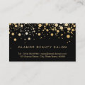 Discount Coupon Card Bright Black Gold Confetti | Zazzle