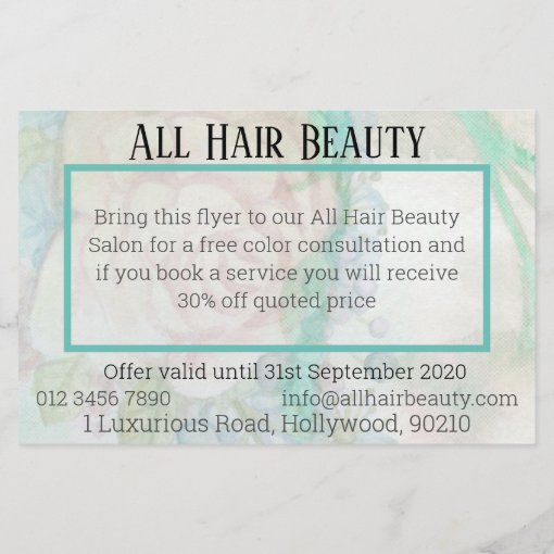 Discount offer hairdressing hair salon flyer | Zazzle