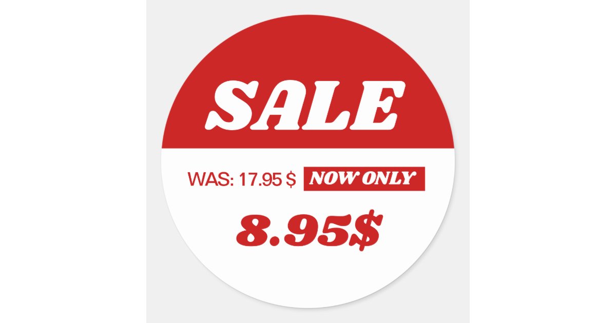 Discount Price Classic Round Sticker | Zazzle