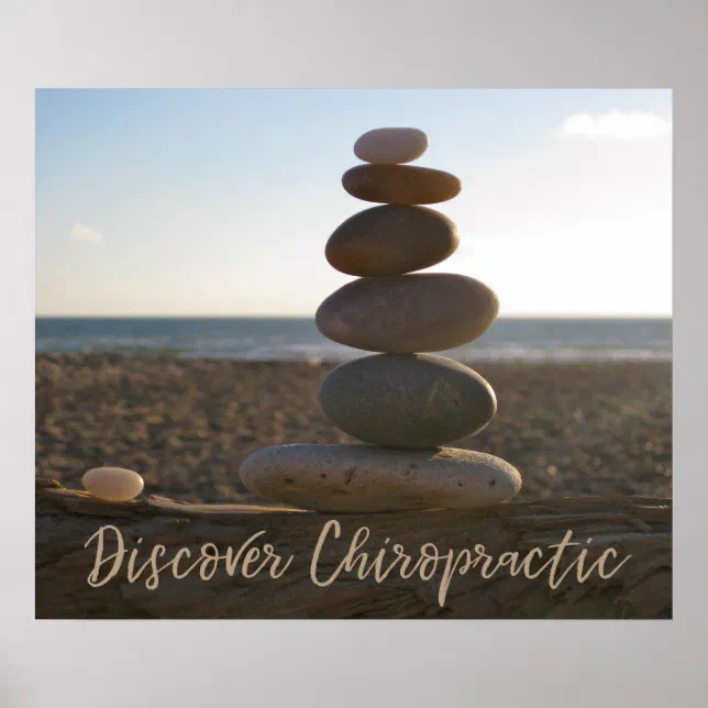 Discover Chiropractic Balanced Rocks Poster | Zazzle