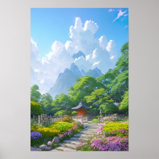 Discover the Hidden Japanese Shrine Poster | Zazzle