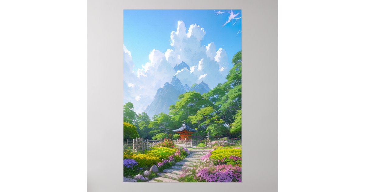 Discover the Hidden Japanese Shrine Poster | Zazzle
