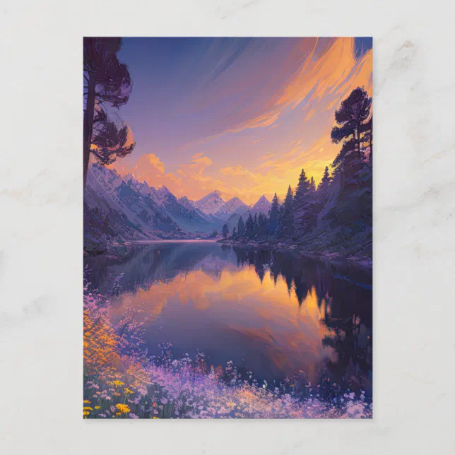 Discovering the Hidden Lake in the Valley Postcard | Zazzle