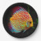 Discus aquarium fish dinner paper plate | Zazzle
