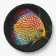 Discus aquarium fish dinner paper plate | Zazzle