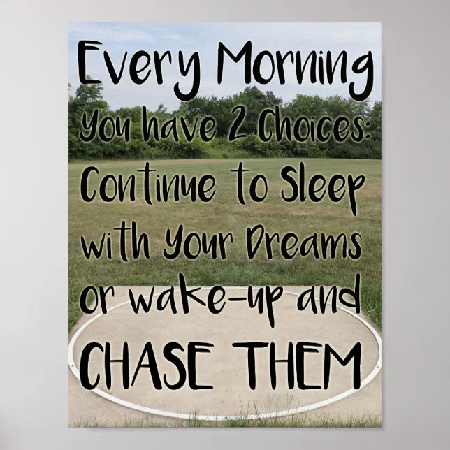 Discus/Hammer Throw Inspirational Poster | Zazzle