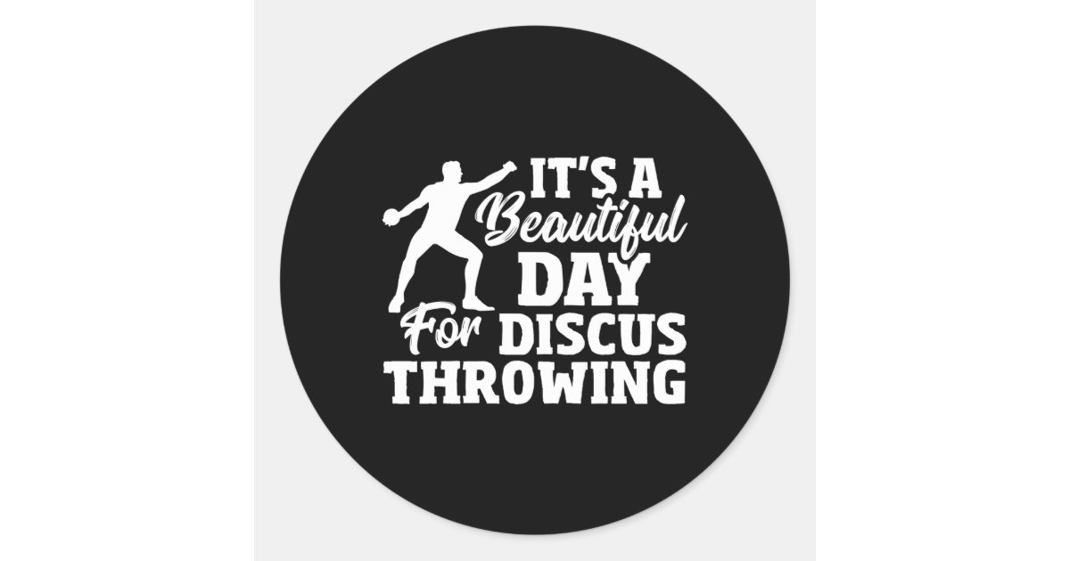 Discus Throwing Shot Put Track And Field Throwing Classic Round Sticker ...