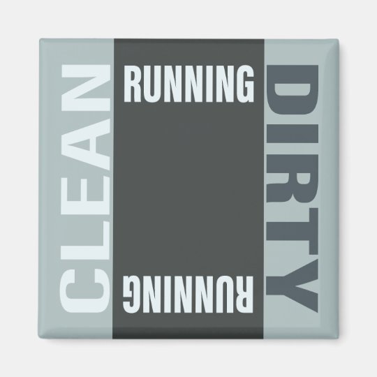 Dishwasher Clean Dirty Running Modern Sign Magnet | Zazzle.com
