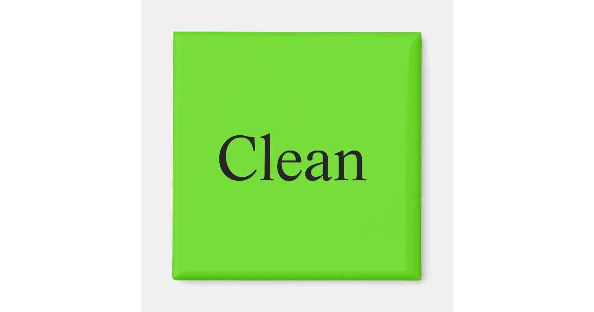 Dishwasher Magnet "Clean" | Zazzle