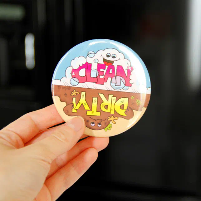 Dishwasher Reversible Clean Dirty Magnet | Zazzle