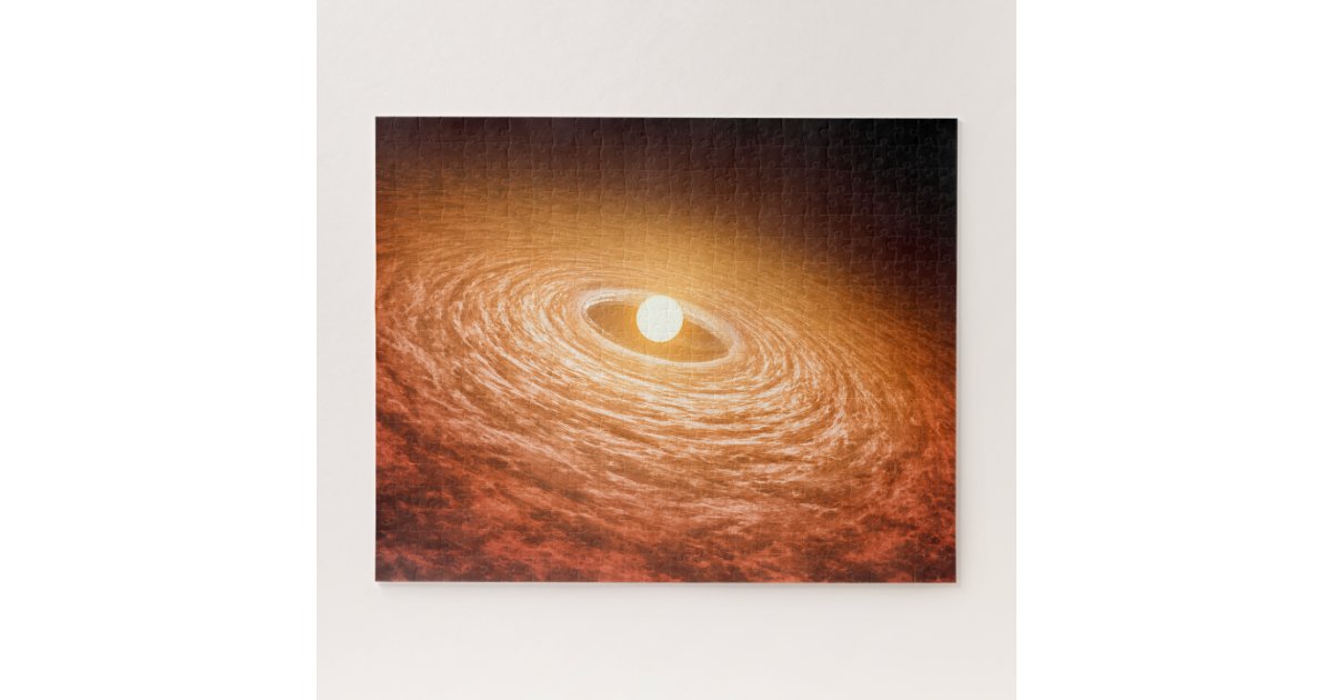 Disk Of Material Surrounding Star Fu Orionis. Jigsaw Puzzle | Zazzle