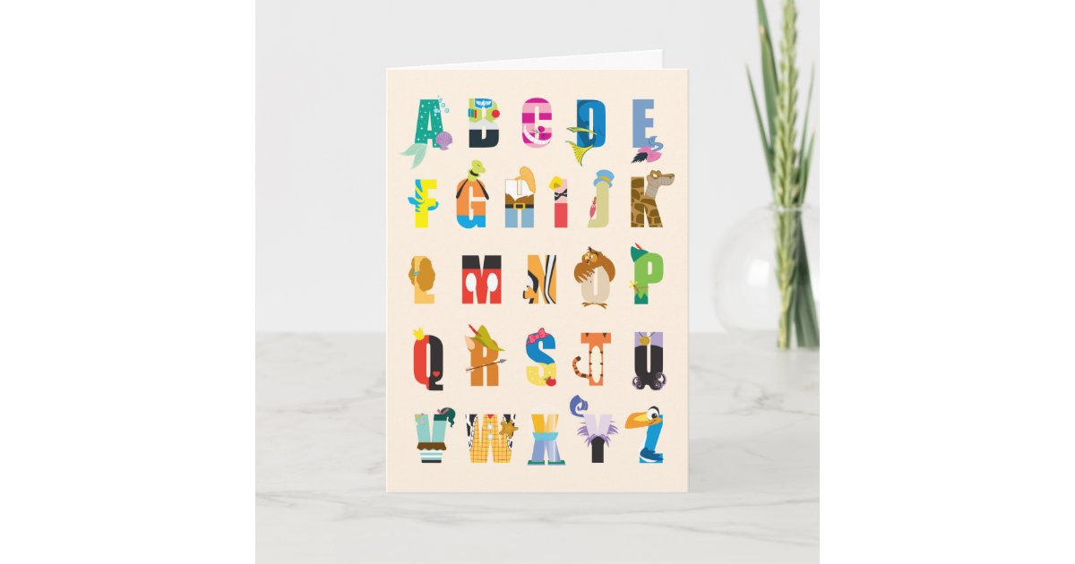 Disney Alphabet Mania Card | Zazzle.com