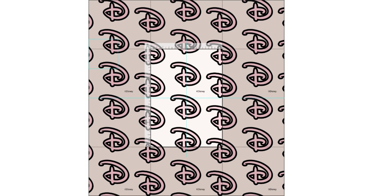 Disney D Logo Fabric | Zazzle