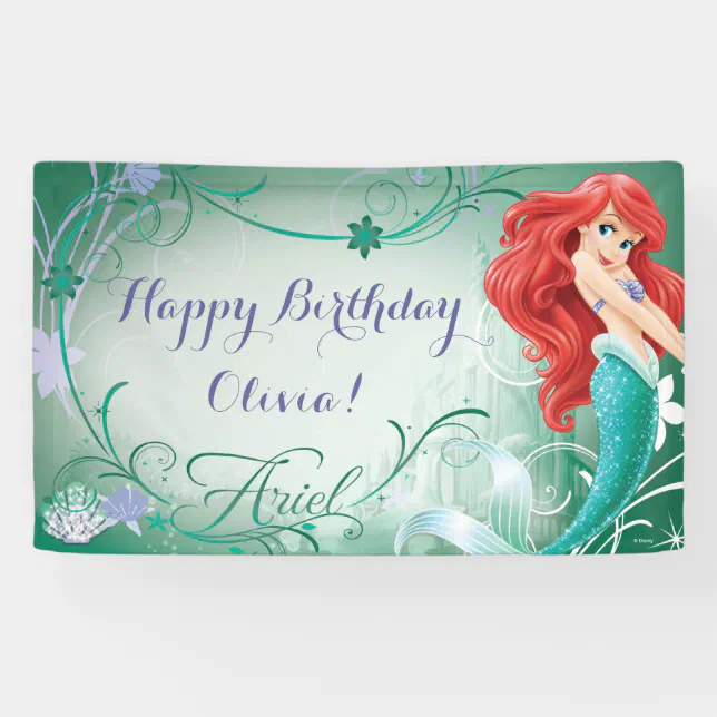 Disney Frozen Ariel Birthday Banner | Zazzle