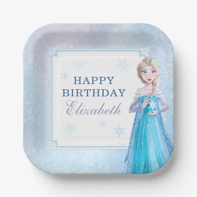 Disney Frozen Elsa Birthday Paper Plates | Zazzle