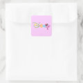 Disney Logo | Girl Characters Square Sticker | Zazzle