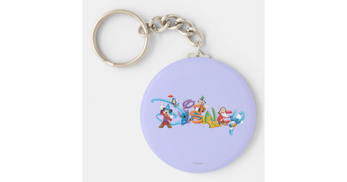 Disney Logo | Mickey and Friends Keychain | Zazzle.com