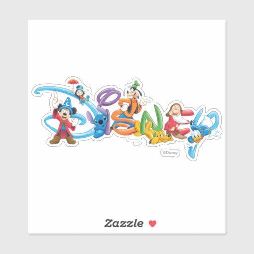 Disney Logo | Mickey and Friends Sticker | Zazzle