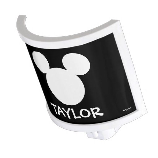 Disney Logo | White Mickey Icon - Add Your Name Night Light | Zazzle