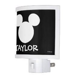 Disney Logo | White Mickey Icon - Add Your Name Night Light | Zazzle