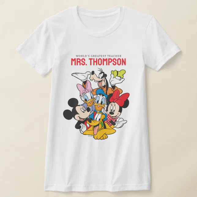 Disney | Mickey & Friends - Custom Teacher T-Shirt | Zazzle
