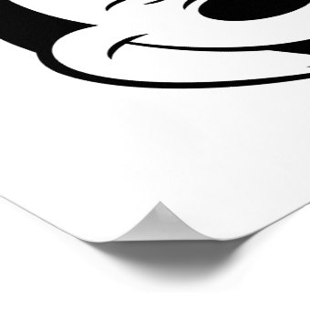 Disney Mickey Mouse Winking Face Poster | Zazzle